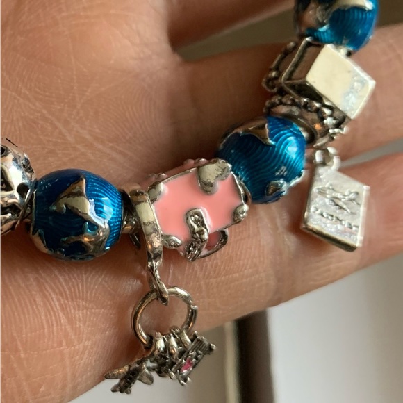 Pandora | Jewelry | Pandora Snake Bracelet W World Traveler Theme ...
